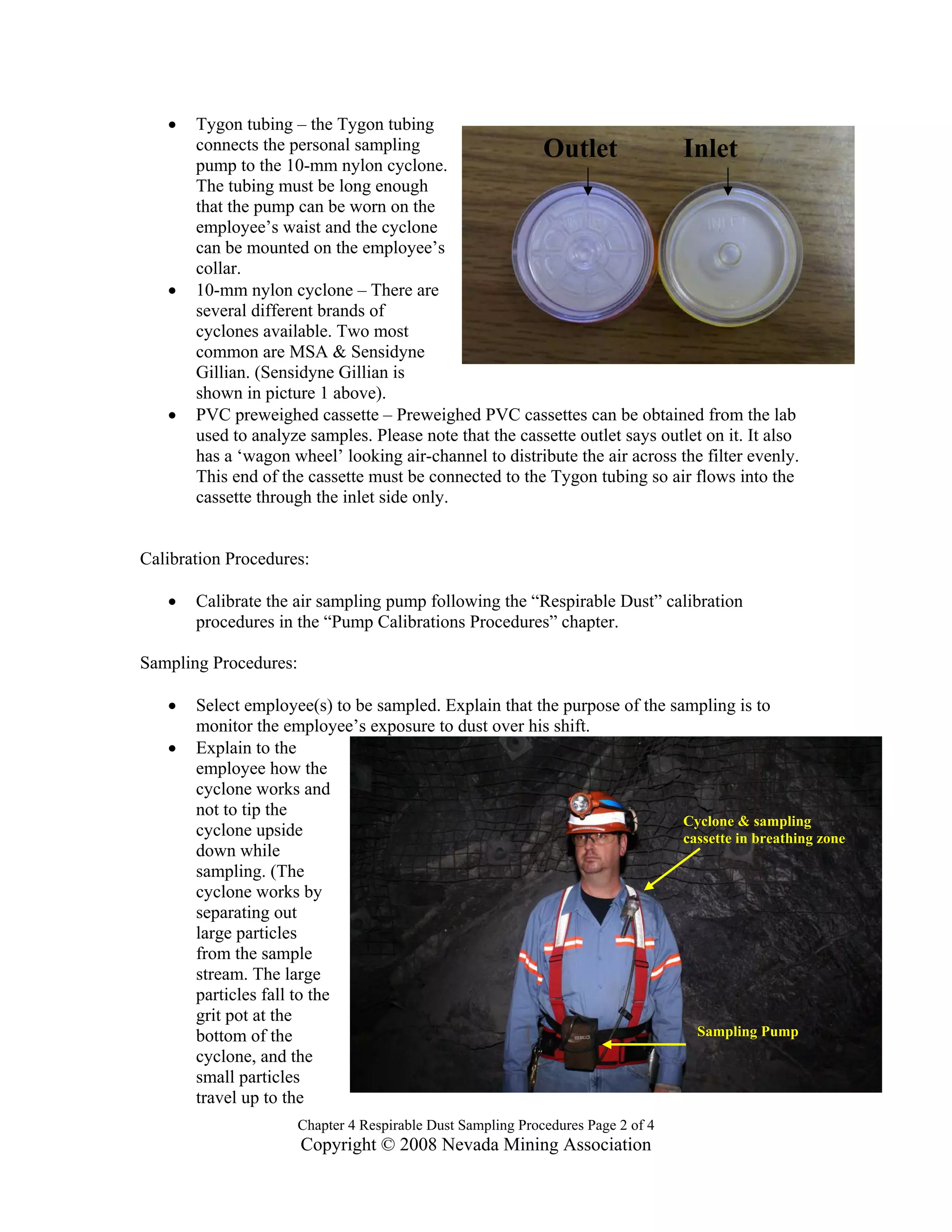 Chapter 4 Respirable Dust Sampling Procedures | PDF