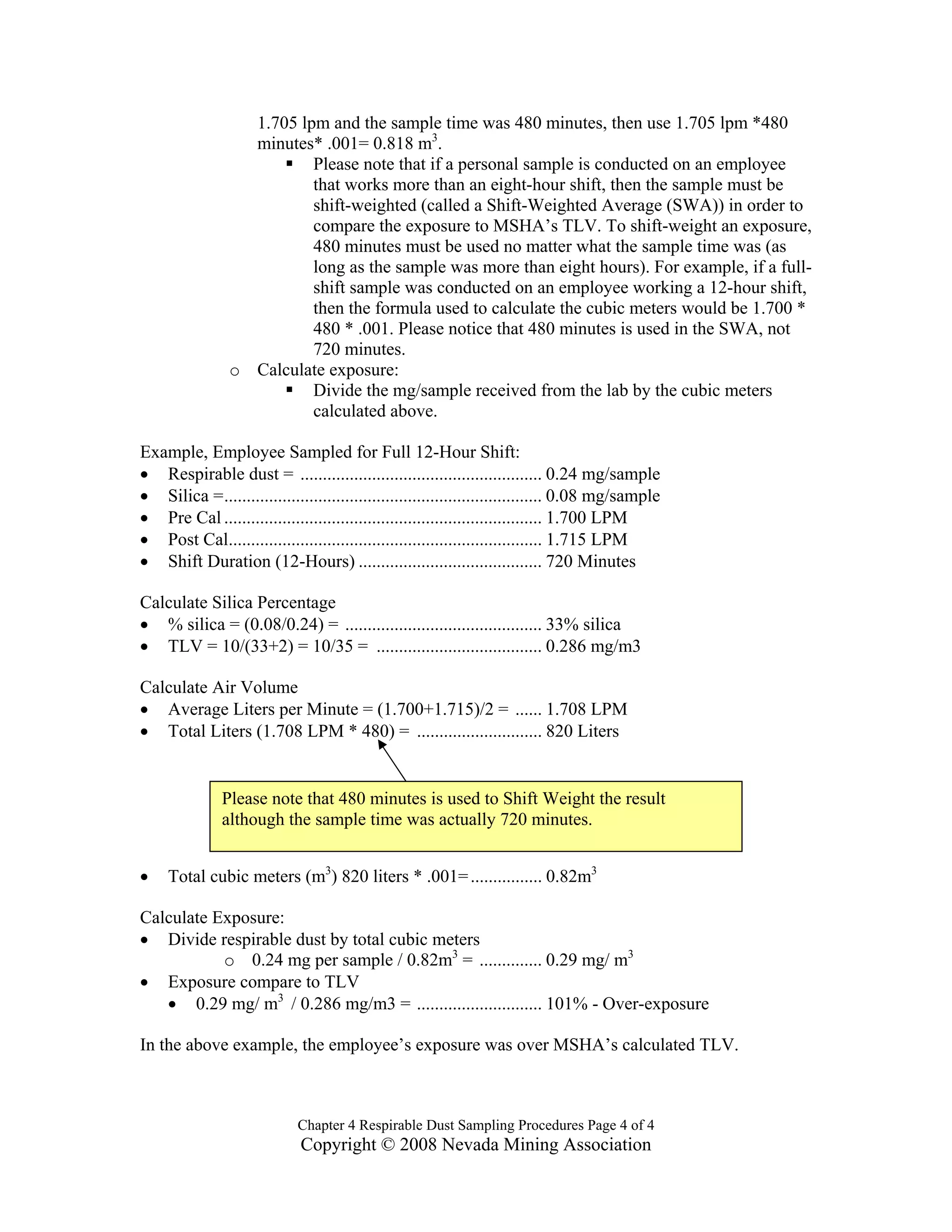 Chapter 4 Respirable Dust Sampling Procedures | PDF