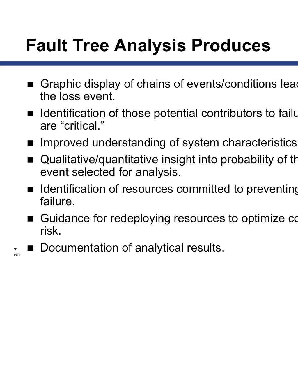 fault tree analysis