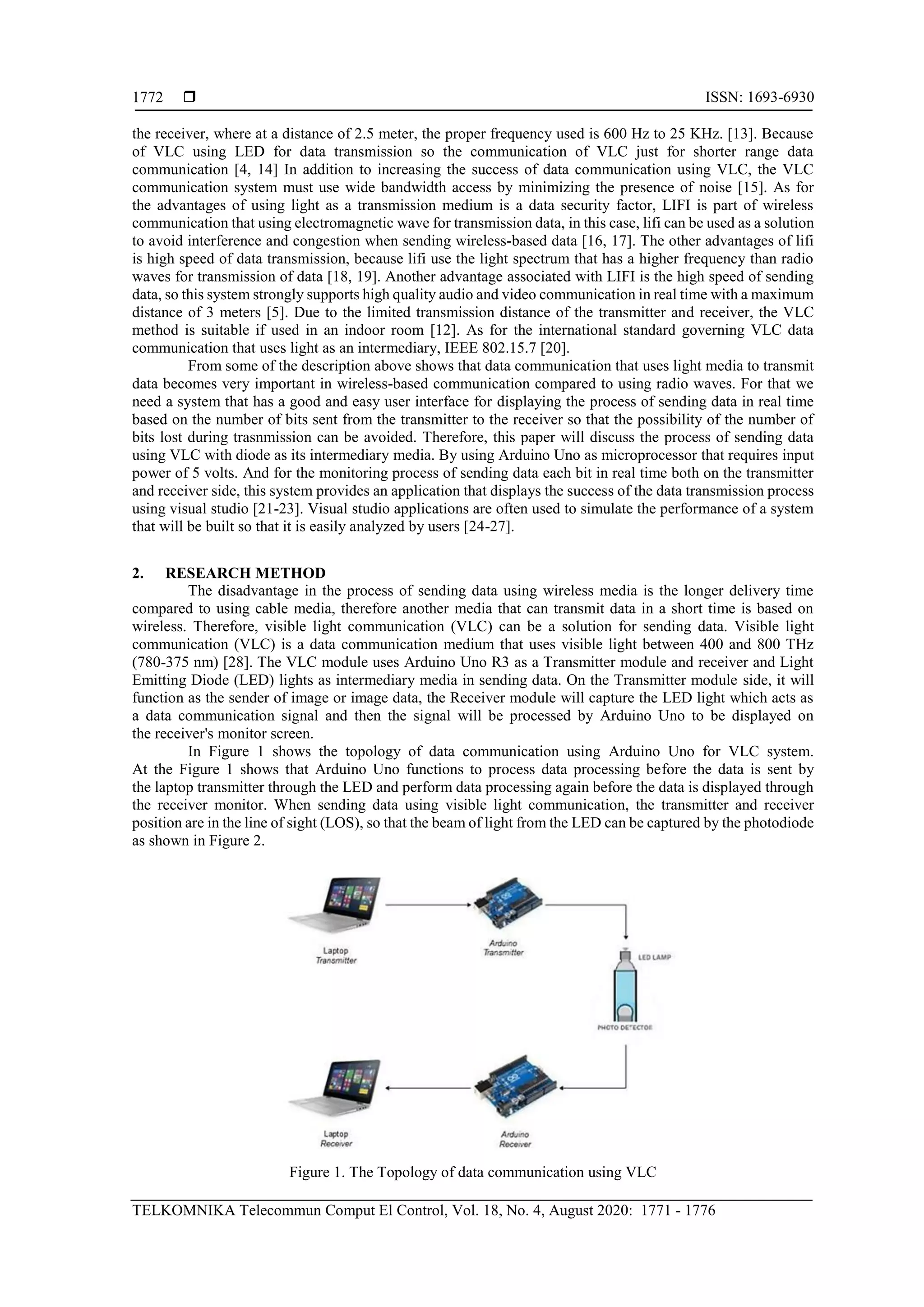 Image Transmission Using Visible Light Communication In Data Communication Pdf