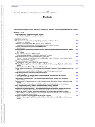 Molecular Kinesis In Cellular Function And Plasticity Nas Colloquium ...