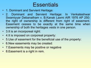 1015-Easement, nature and characteristics and extinction.ppt