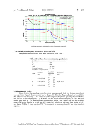 Small-Signal AC Model and Closed Loop Control of Interleaved Three ...