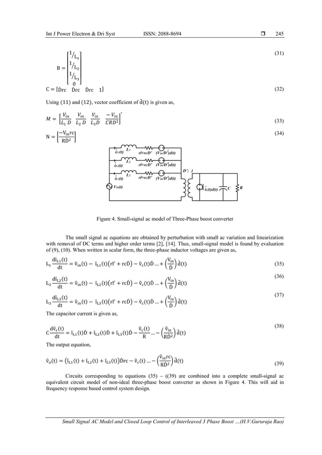 Small-Signal AC Model and Closed Loop Control of Interleaved Three-Phase Boost Converter | PDF ...