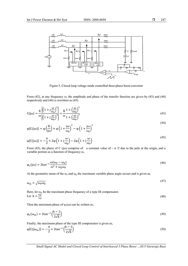 Small-Signal AC Model and Closed Loop Control of Interleaved Three-Phase Boost Converter | PDF ...