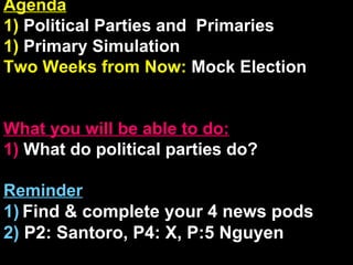 101509 Gov Political Party 50m | PPT | Civic affairs | Politics