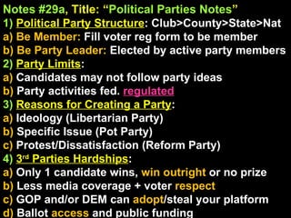 101509 Gov Political Party 50m | PPT | Civic affairs | Politics