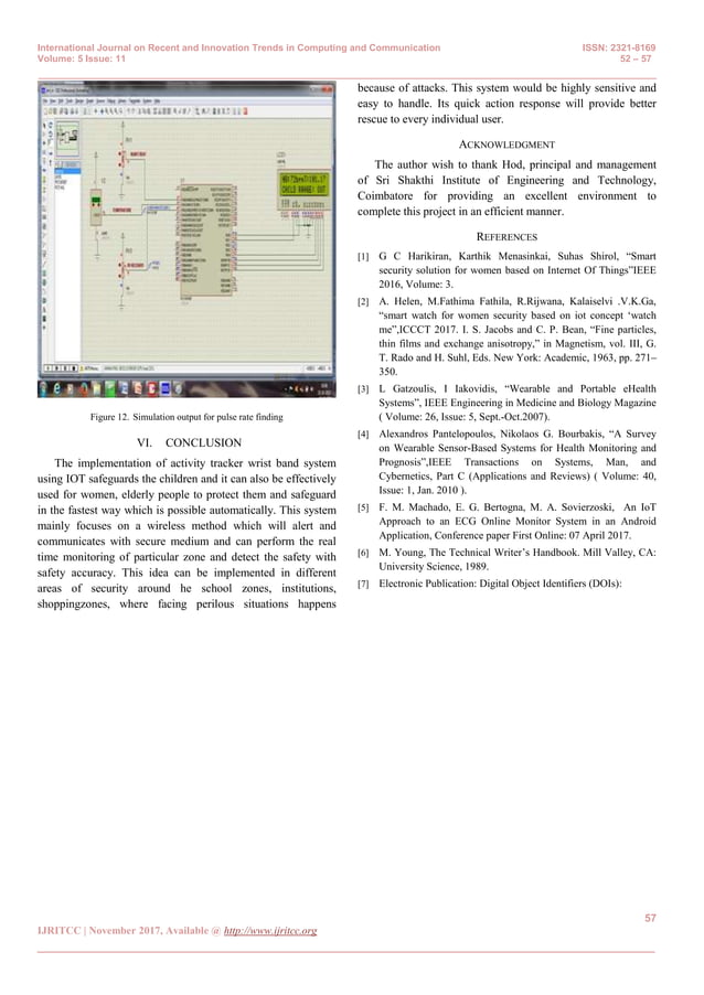 Activity Tracker Wrist Band for Children Monitoring using IOT | PDF