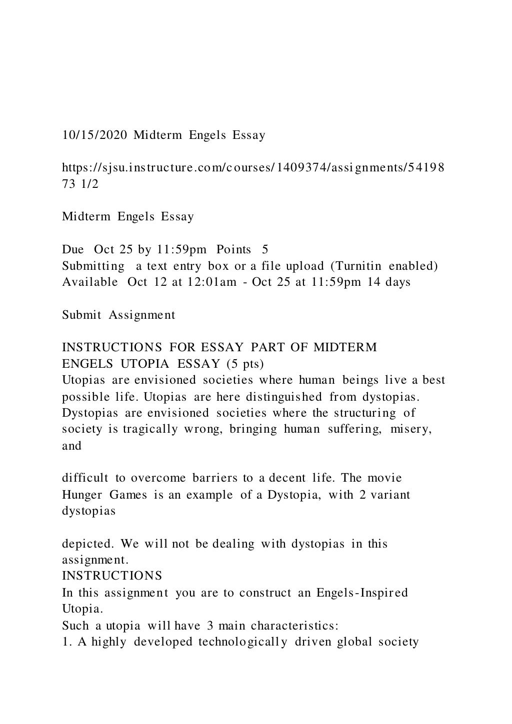 10152020 Midterm Engels Essayhttpssjsu.instructure.co