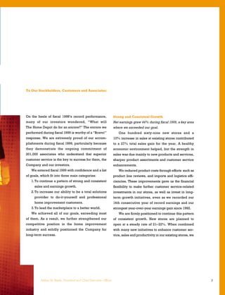 home depot Annual Report 1999 | PDF