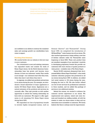 home depot Annual Report 1999 | PDF