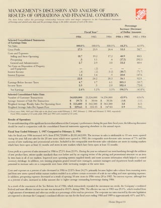 home depot Annual Report 1986 | PDF | Home Improvement | Home & Garden