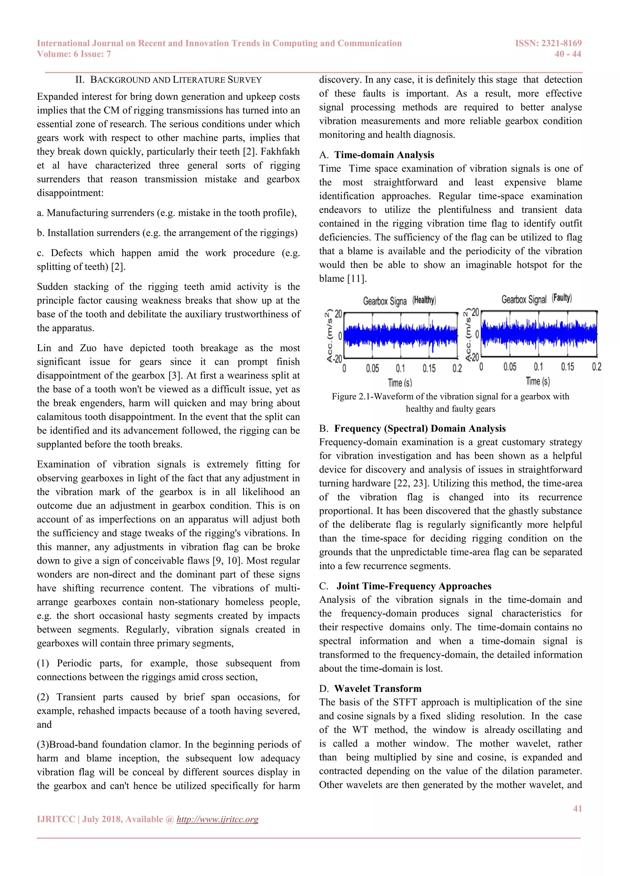 Empirical Mode Decomposition Based Signal Analysis of Gear Fault Diagnosis | PDF