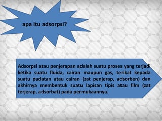 101546 kinetika adsorpsi 1 | PPTX