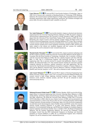 Effect of silica nanofiller in cross-linked polyethylene as electrical tree growth inhibitor ...