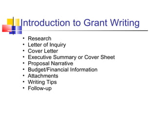 Basic Grant Writing | PPT | IT and Internet Support | Internet