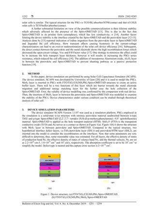 Device simulation of perovskite solar cells with molybdenum disulfide as active buffer layer | PDF