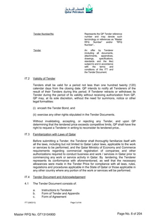 1015 instructions to tenderers (itt) (0 | PDF