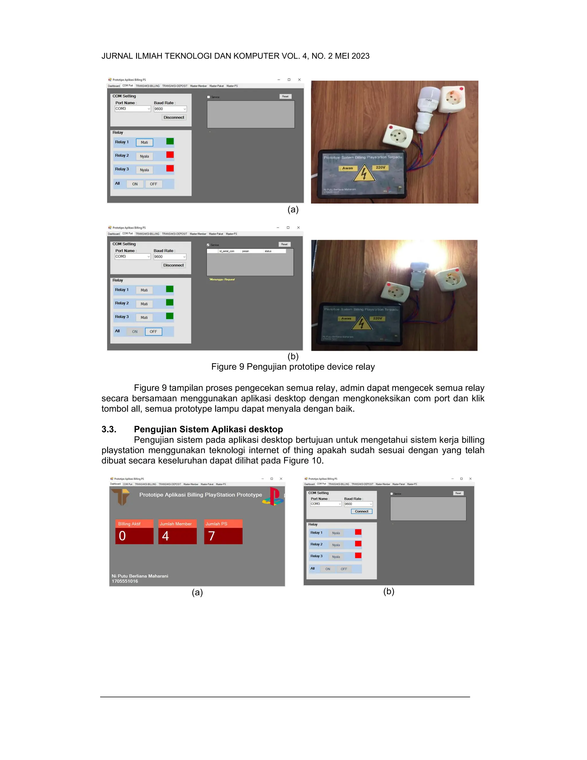 Prototipe billing rental playstation menerapkan internet of thing | PDF