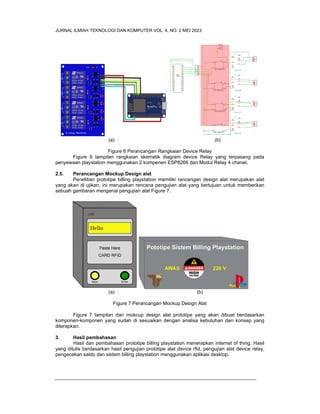 Prototipe billing rental playstation menerapkan internet of thing | PDF