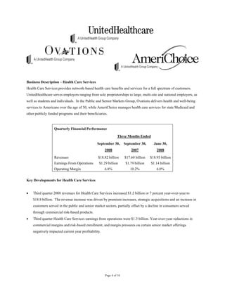 United Health Group Earnings Release | PDF