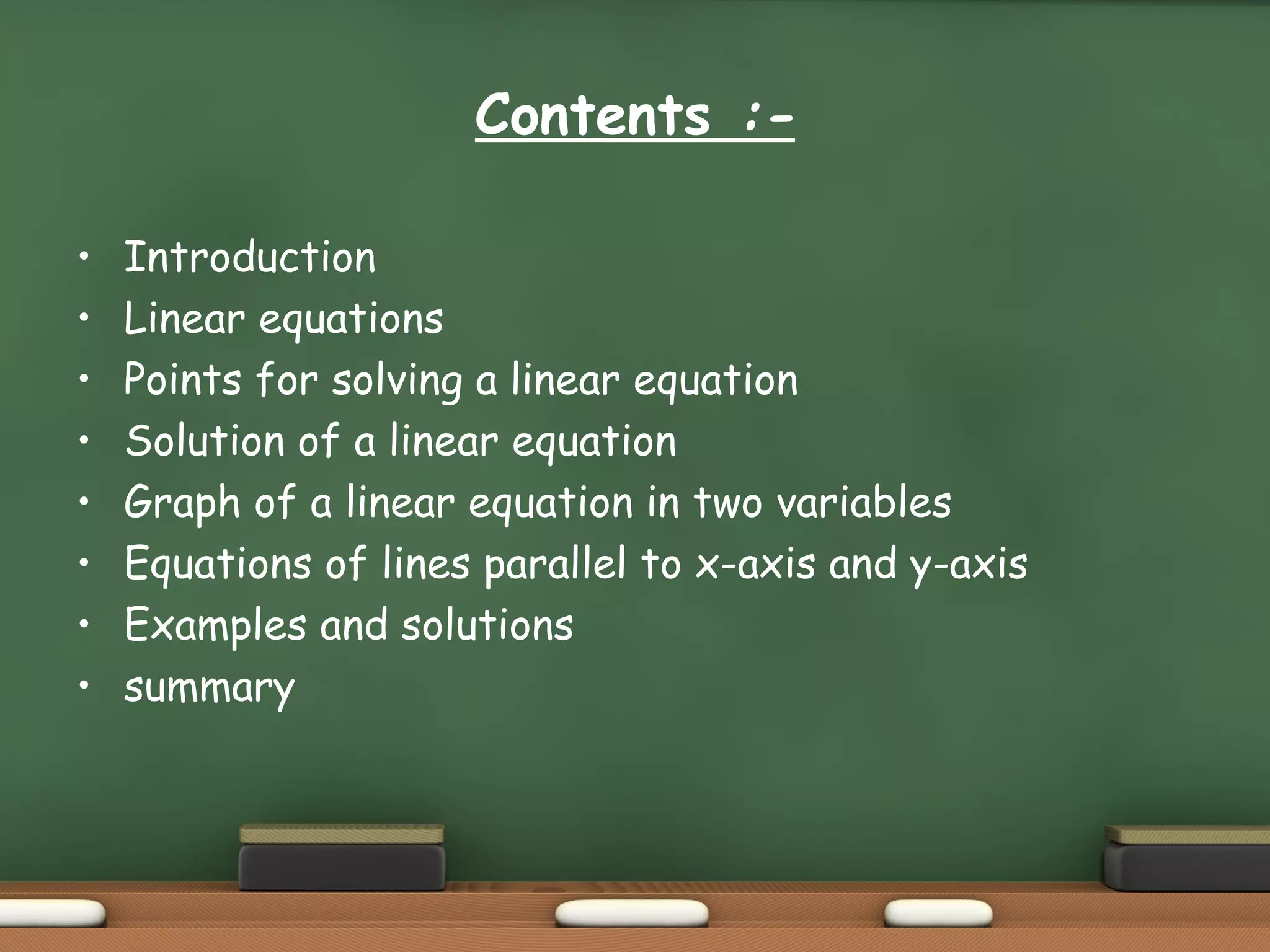 linear equation | PPT