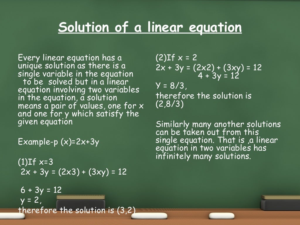 linear equation