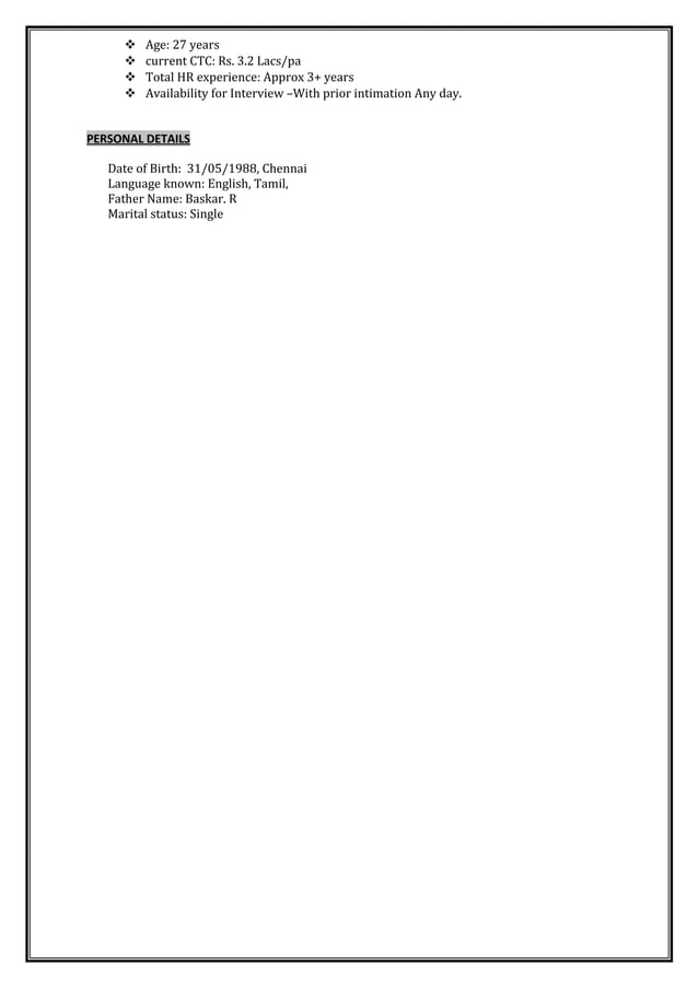 Prem Kumar -CV | PDF