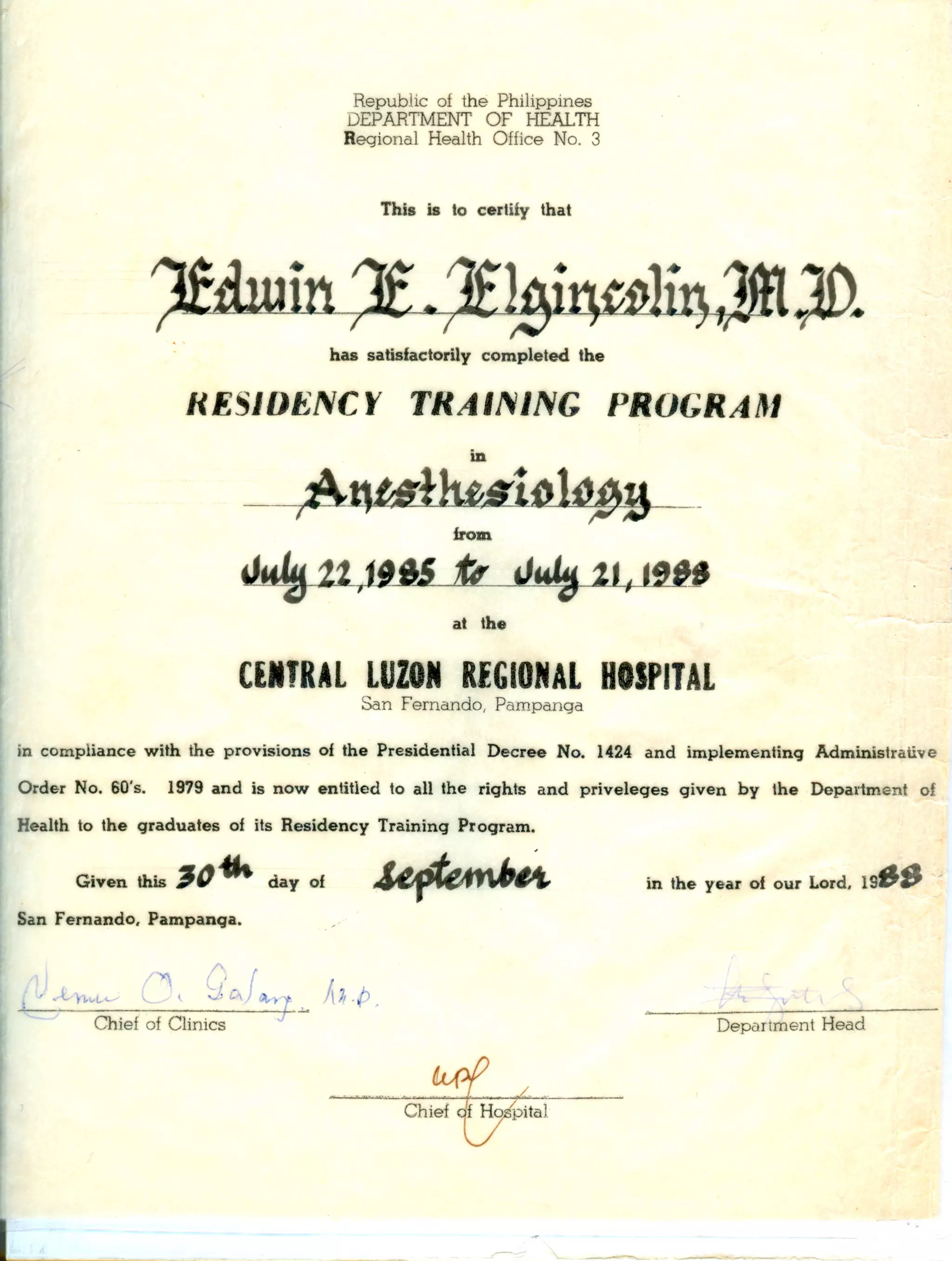 07. Certificate in Anesthesiology | PDF