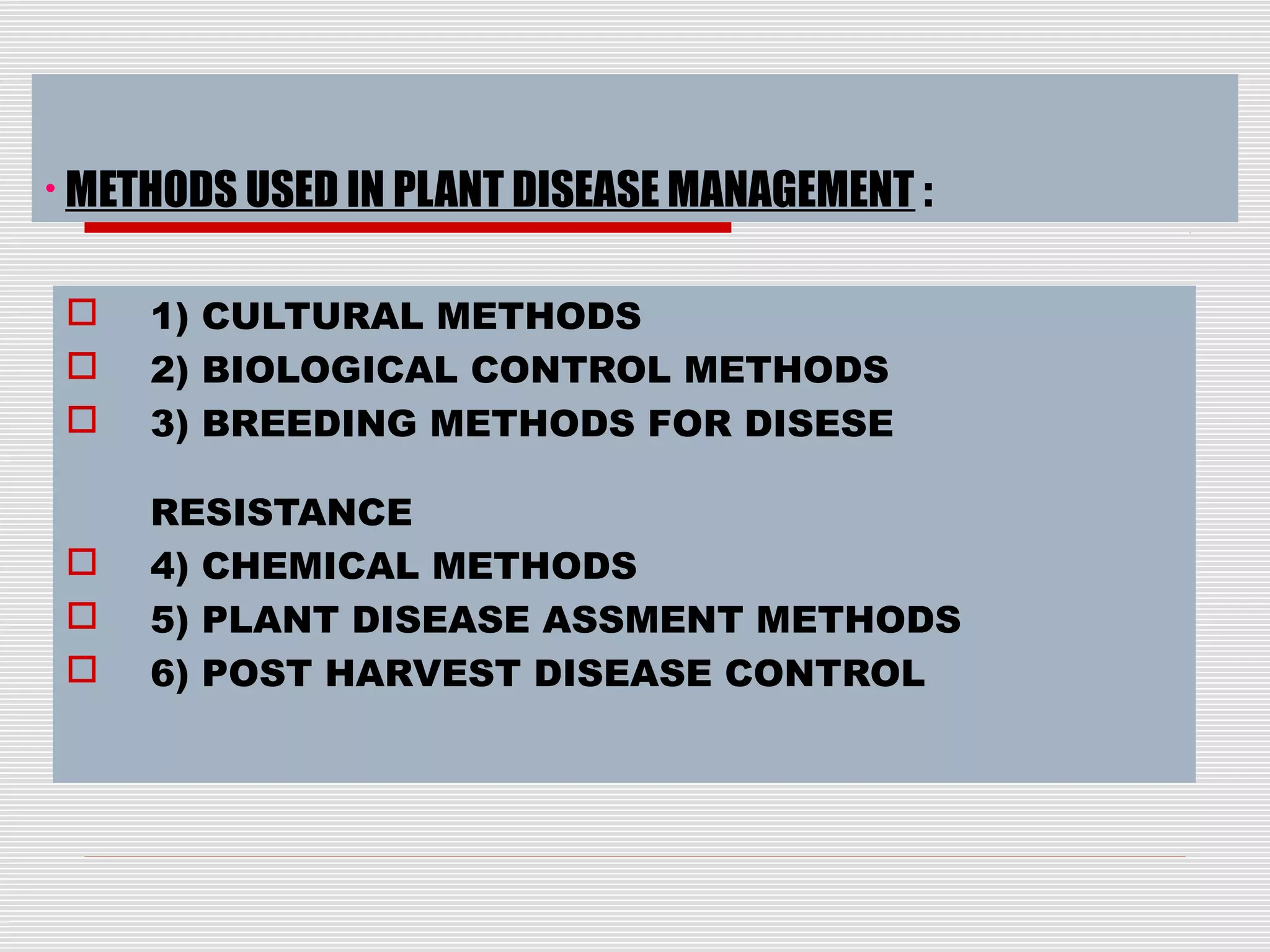 PLANT DISEASE CONTROL | PPT