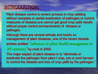 PLANT DISEASE CONTROL | PPT