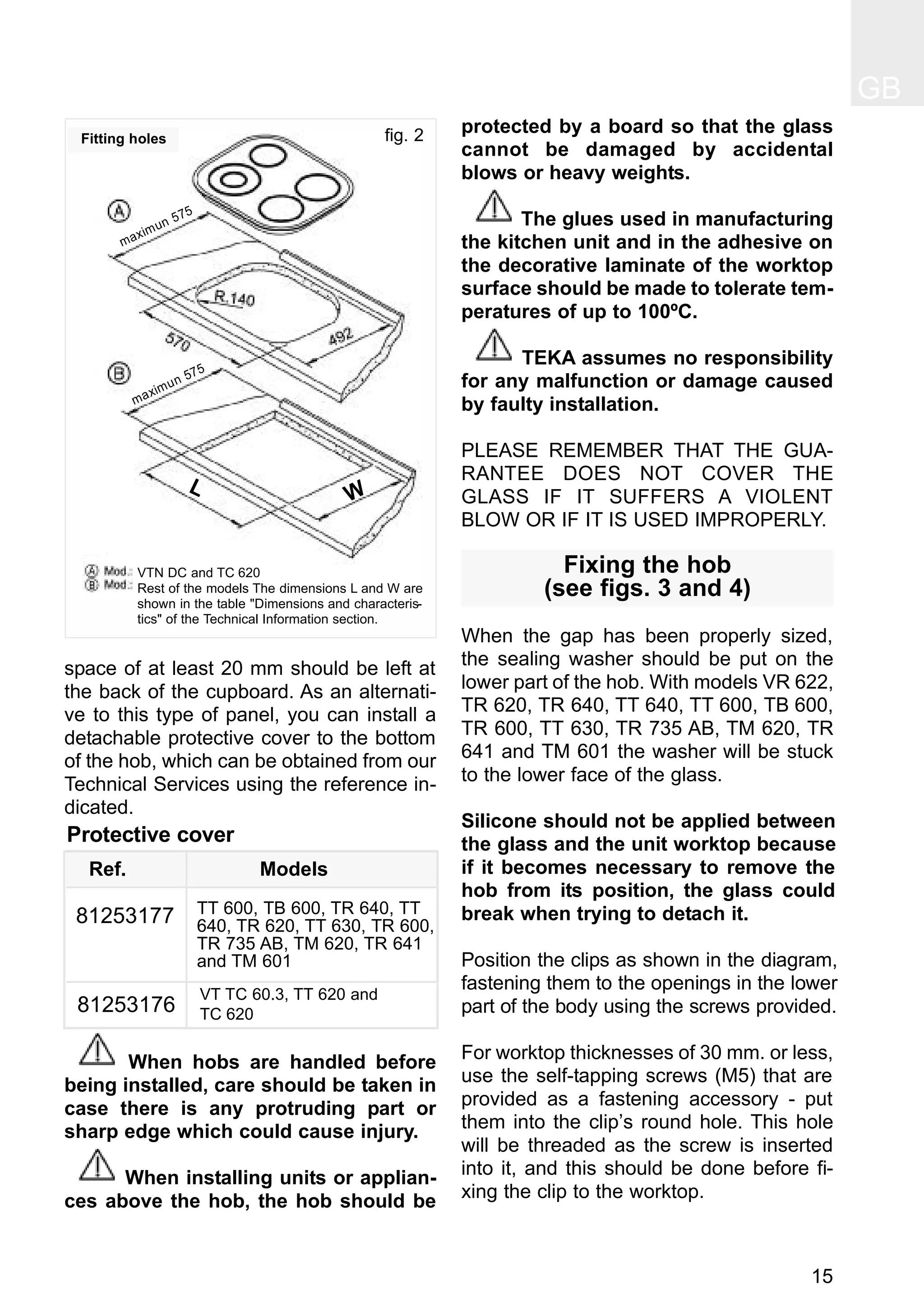 Encimera Teka TB 600 | PDF
