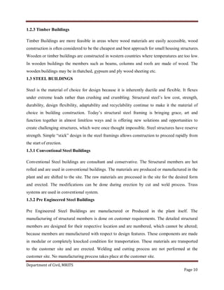 101804898 project-report-of-pre-engineered-steel-building | PDF