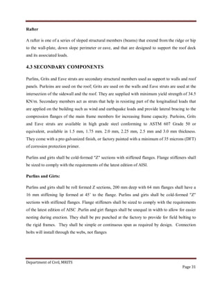 101804898 project-report-of-pre-engineered-steel-building | PDF