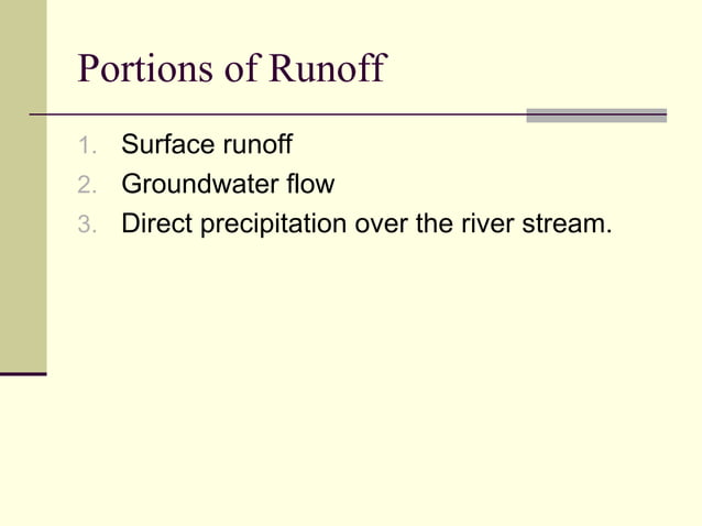 101880390-5-Runoff-and-Factors-Affecting.ppt | Weather | Science