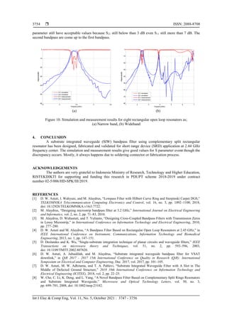 Substrate integrated waveguide bandpass filter for short range device application using ...