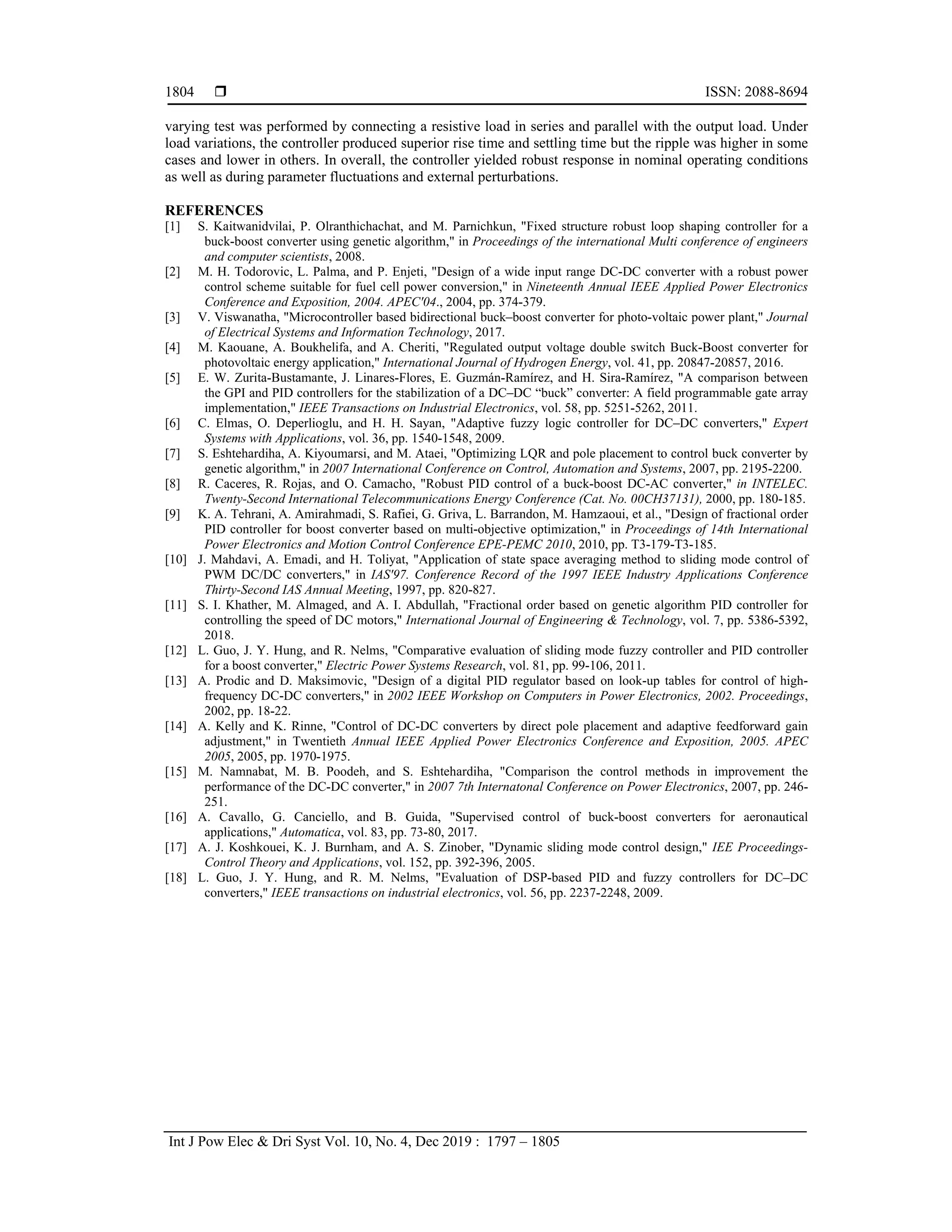 Design of a discrete PID controller based on identification data for a simscape buck boost ...