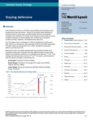 Equity Strategy - Staying Defensive | PDF