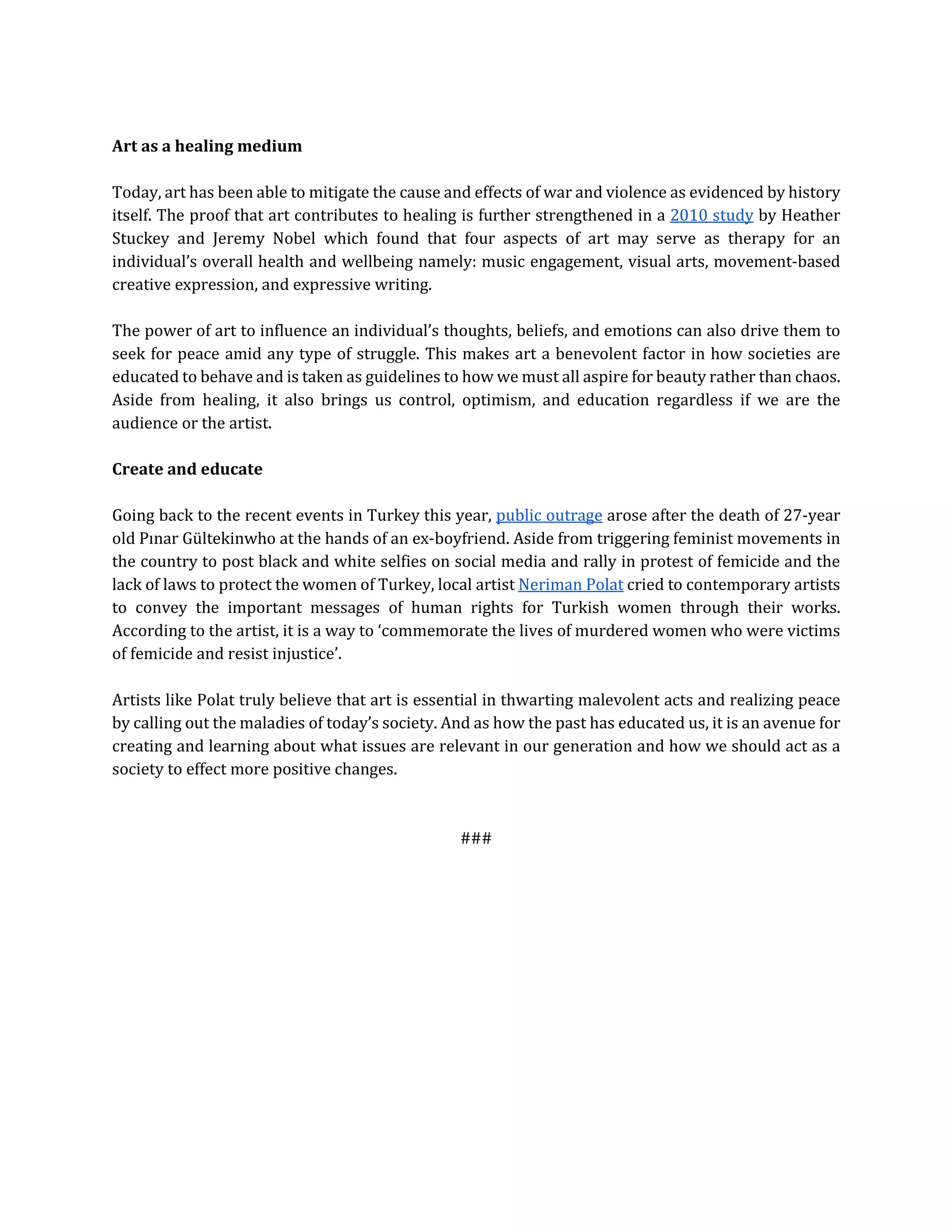 ART AGAINST VIOLENCE | PDF