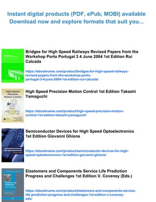 Track Bridge Interaction on High Speed Railways 1st Edition Rui Calcada ...