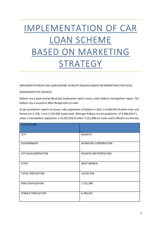 IMPLEMENTATION OF CAR LOAN SCHEME | DOCX | Business Loans | Business ...