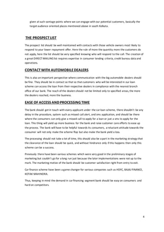 IMPLEMENTATION OF CAR LOAN SCHEME | DOCX | Business Loans | Business ...