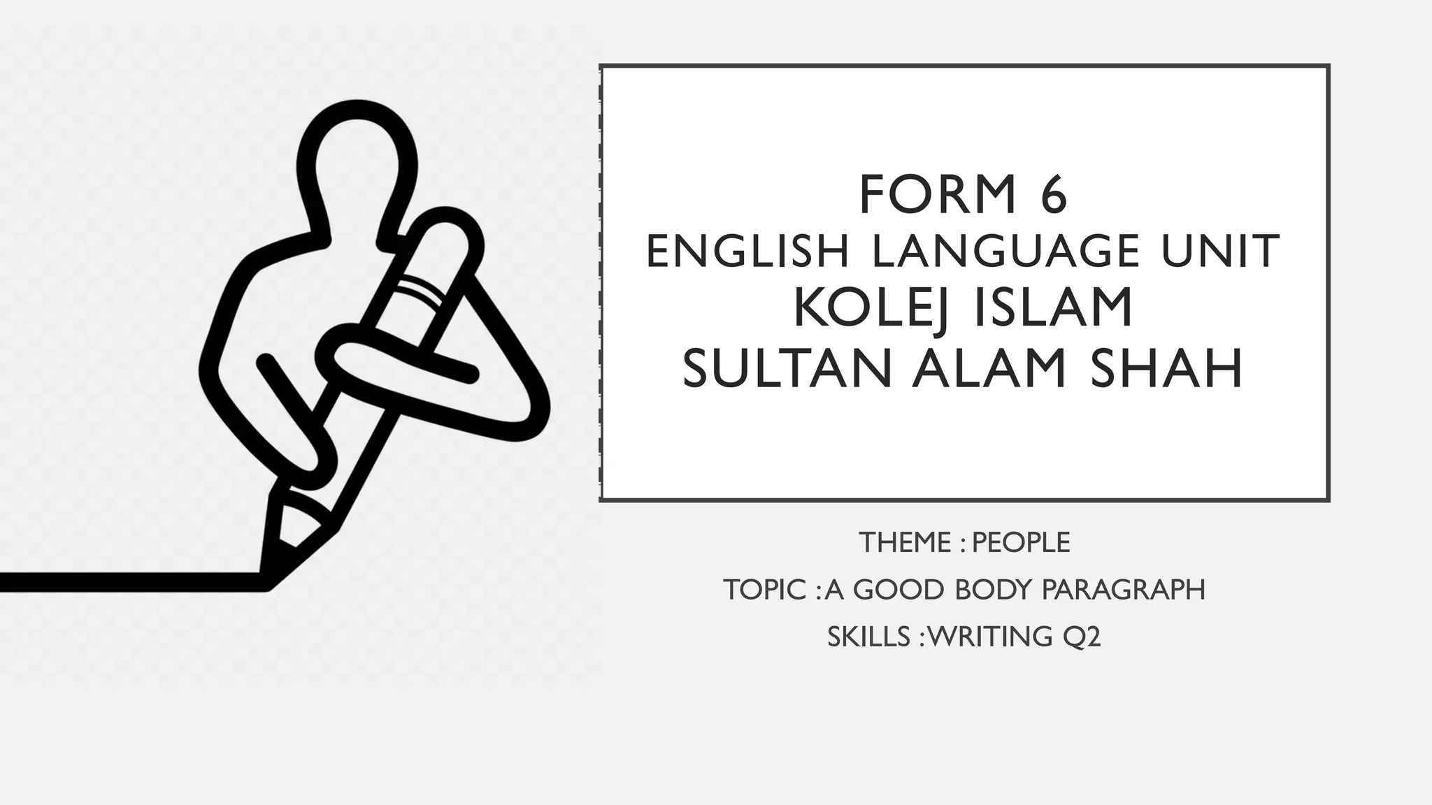 101 a good body paragraph | PDF