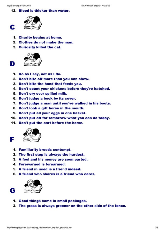 101 american english proverbs | PDF