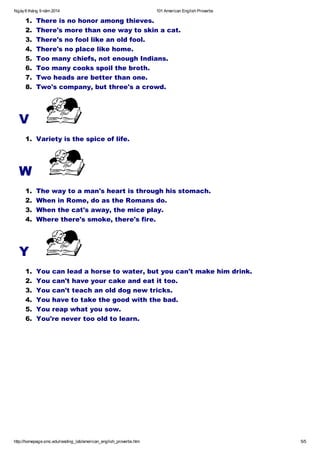 101 american english proverbs | PDF