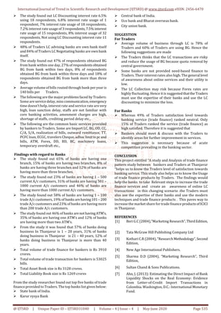 A Study and Analysis of Trade Finance Pattern between Bankers and ...