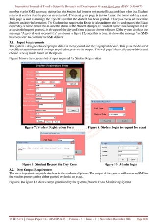 Biometric Based Human Recognition Systems for Institutions using Exeat ...