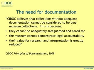 101 Introduction to Museum Documentation Part 1 | PPT