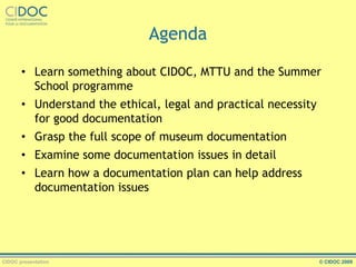 101 Introduction to Museum Documentation Part 1 | PPT