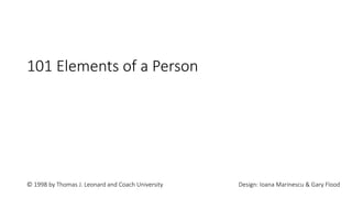 101 Elements of a Person - Virtual Coaching Tool | PPTX